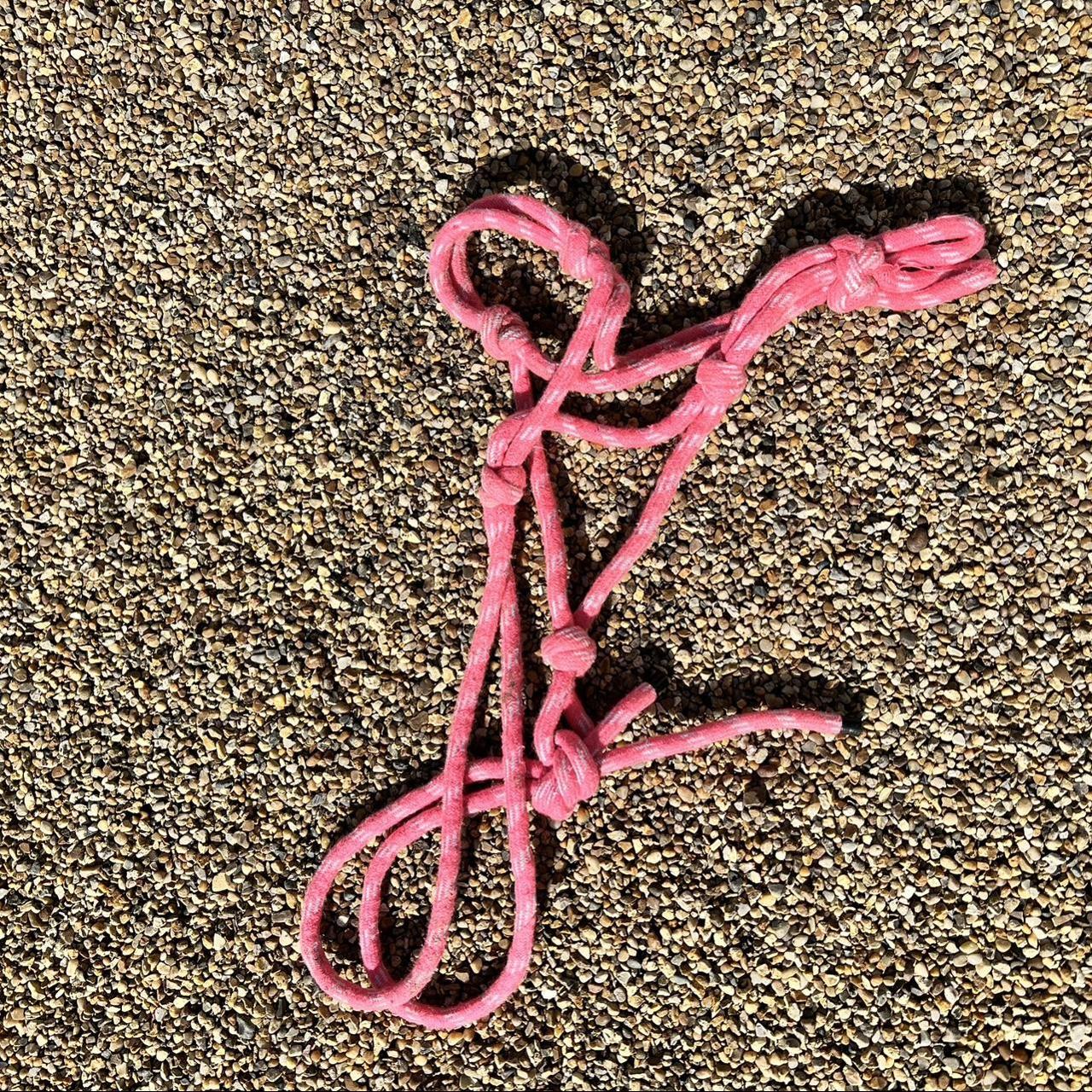 Pink rope halter Lightly used size full - Depop