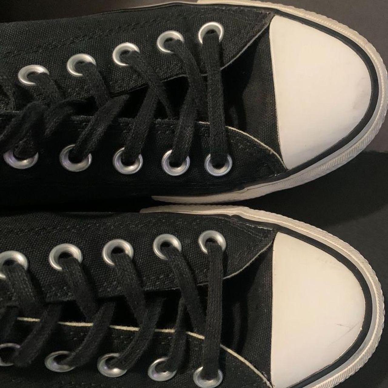 Black & White Platform Lowtop Converse; size 6.5 - Depop