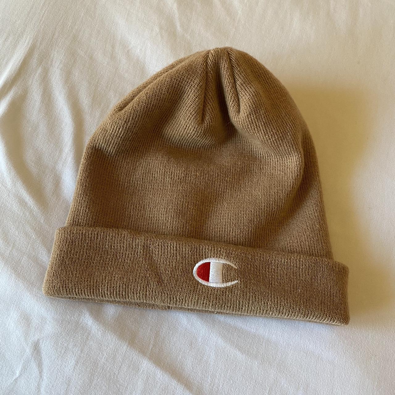 Champion tan beanie! - Depop