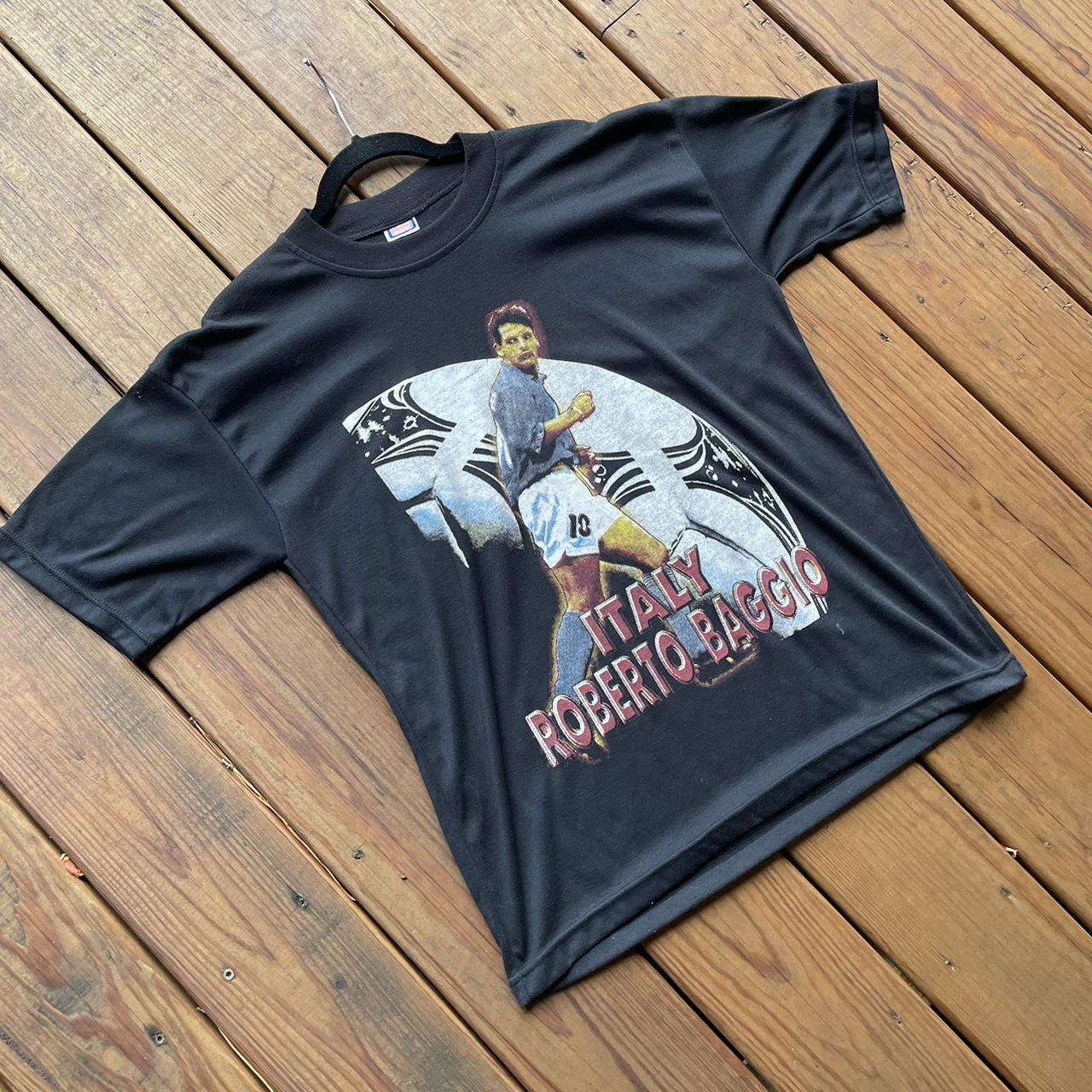 Vintage Roberto Baggio Italy Soccer World Cup... - Depop