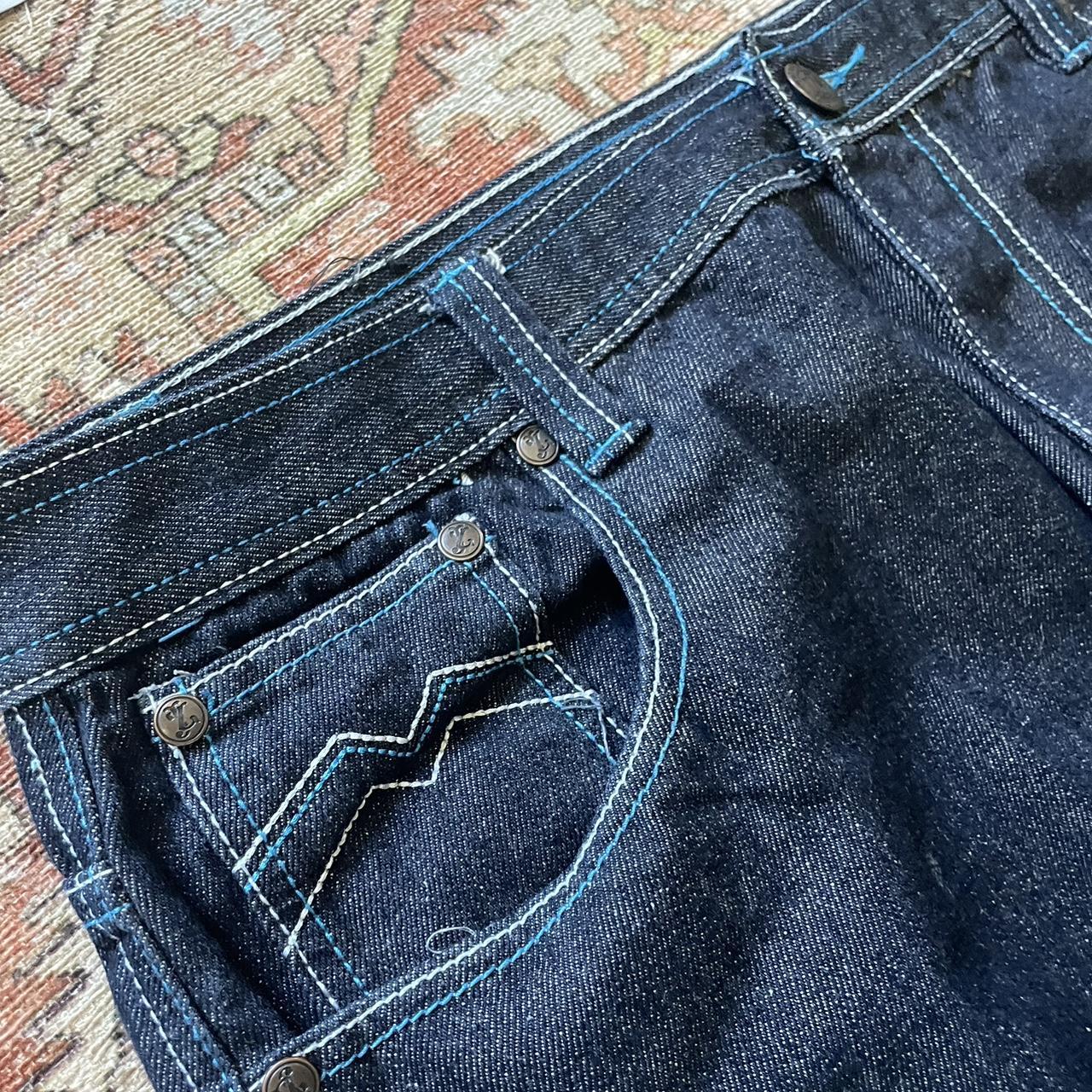 Jinzu Ultra Baggy Embroidered Jeans Cool colors and... - Depop