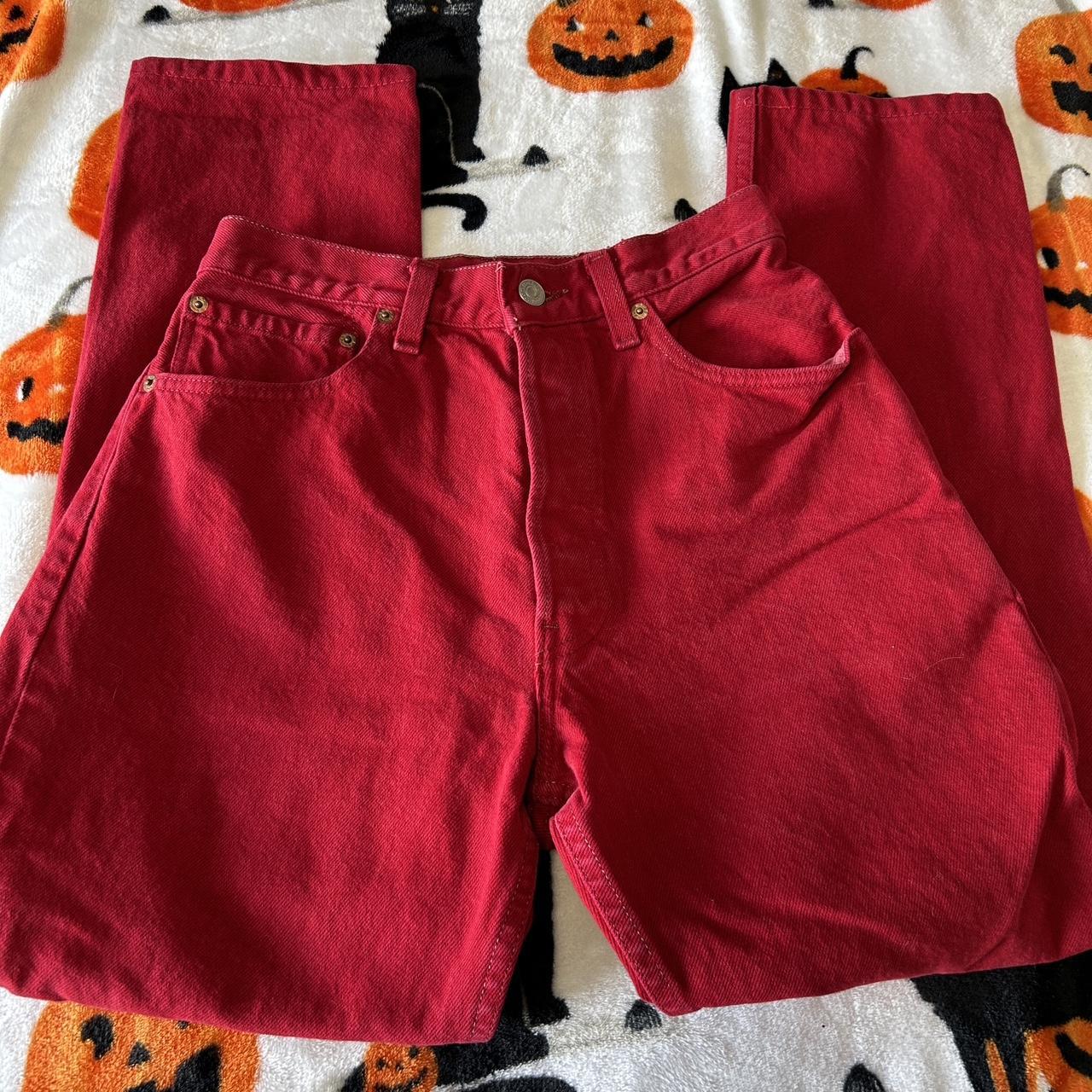 Vintage red 501s Levi’s ️ Size: no tag but measured... - Depop
