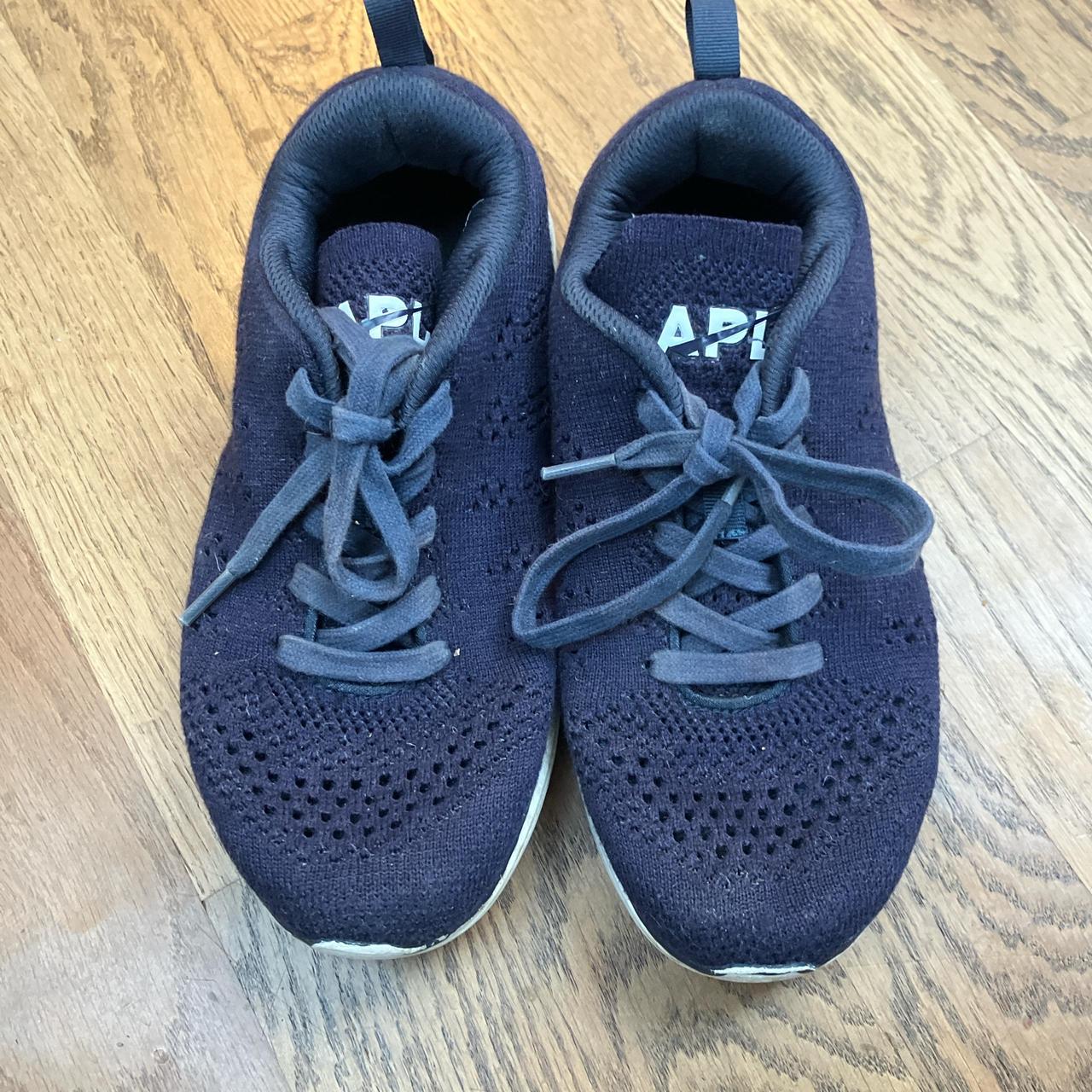 Navy blue APL trainers | Depop