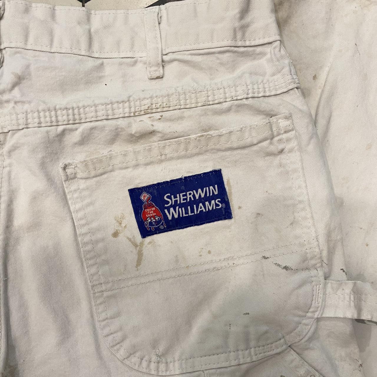 Sherwin Williams dickies cargo pants White with... - Depop