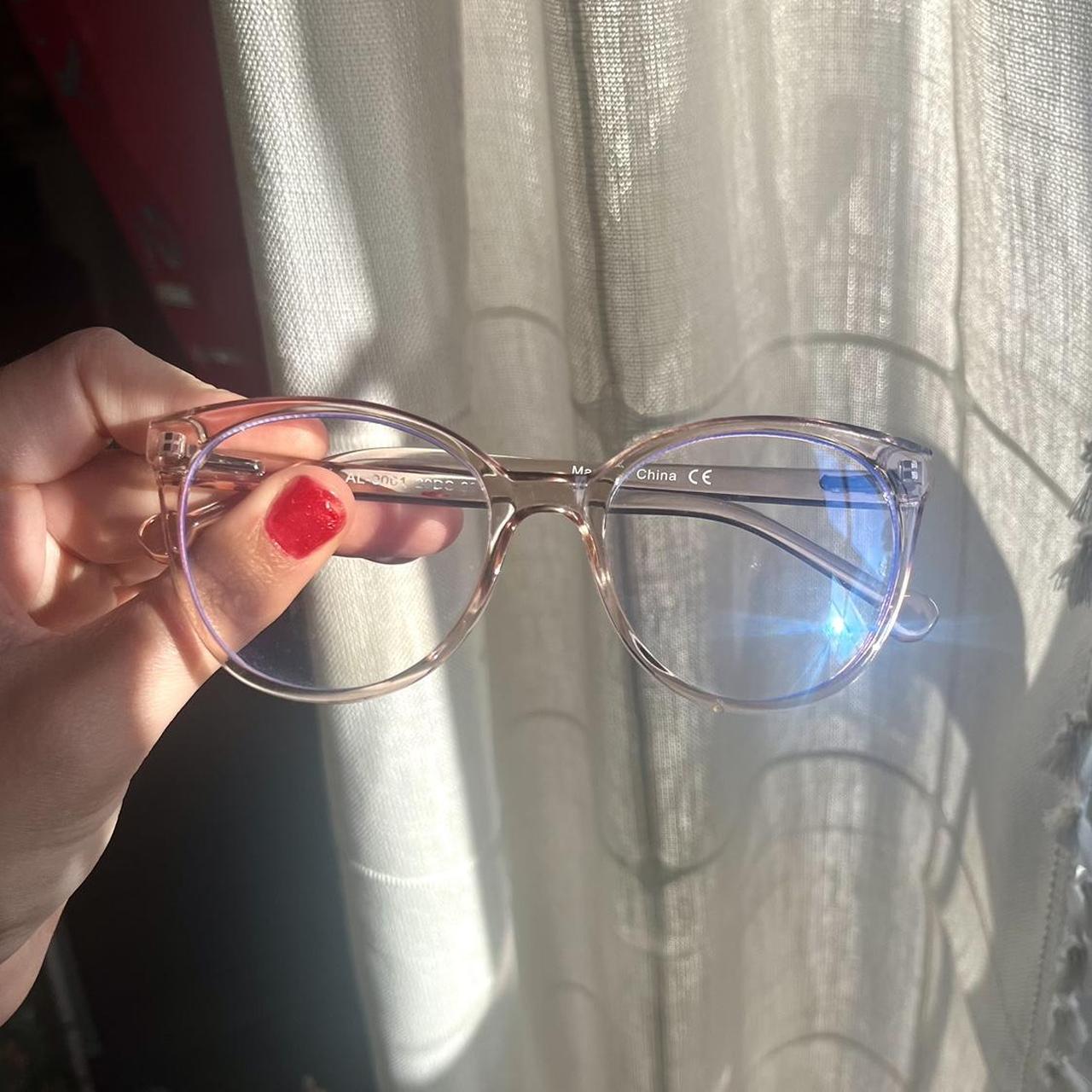 Clear Pink Frame Blue Light Blocking Glasses 👓 - Depop