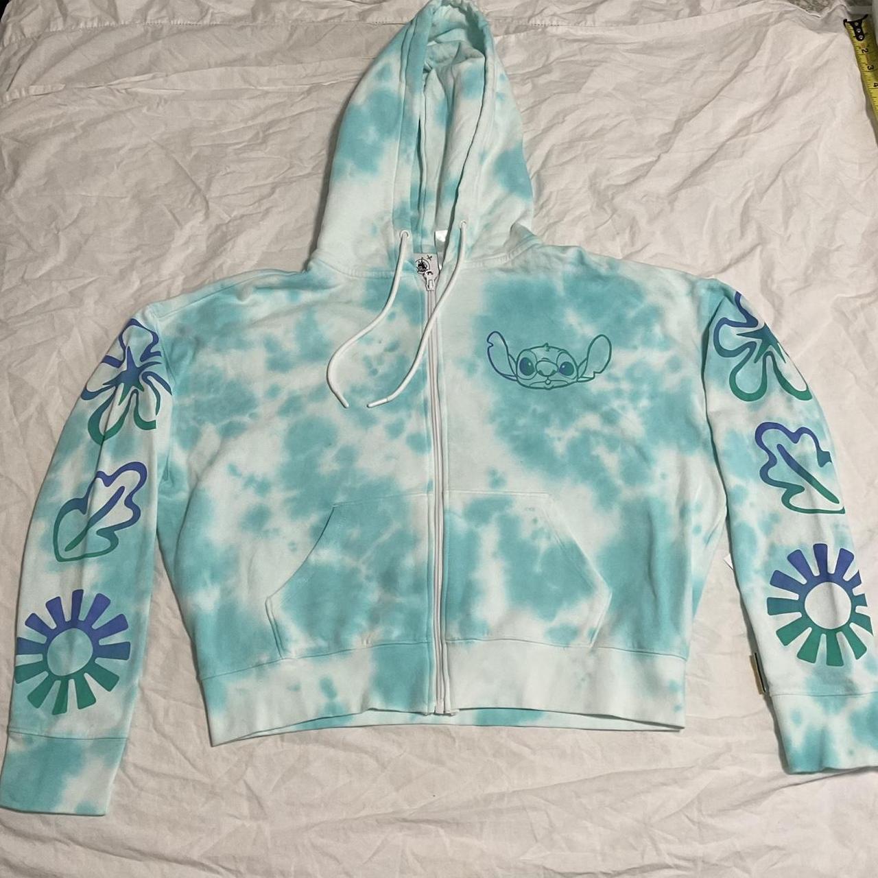 Disney Parks 2024 Stitch tie-dye zip-up hoodie Lilo... | Depop