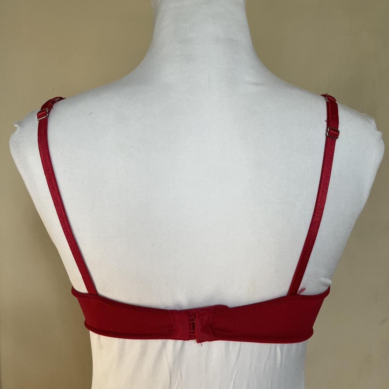 red balconette bra. candies brand. size 34C -white... - Depop