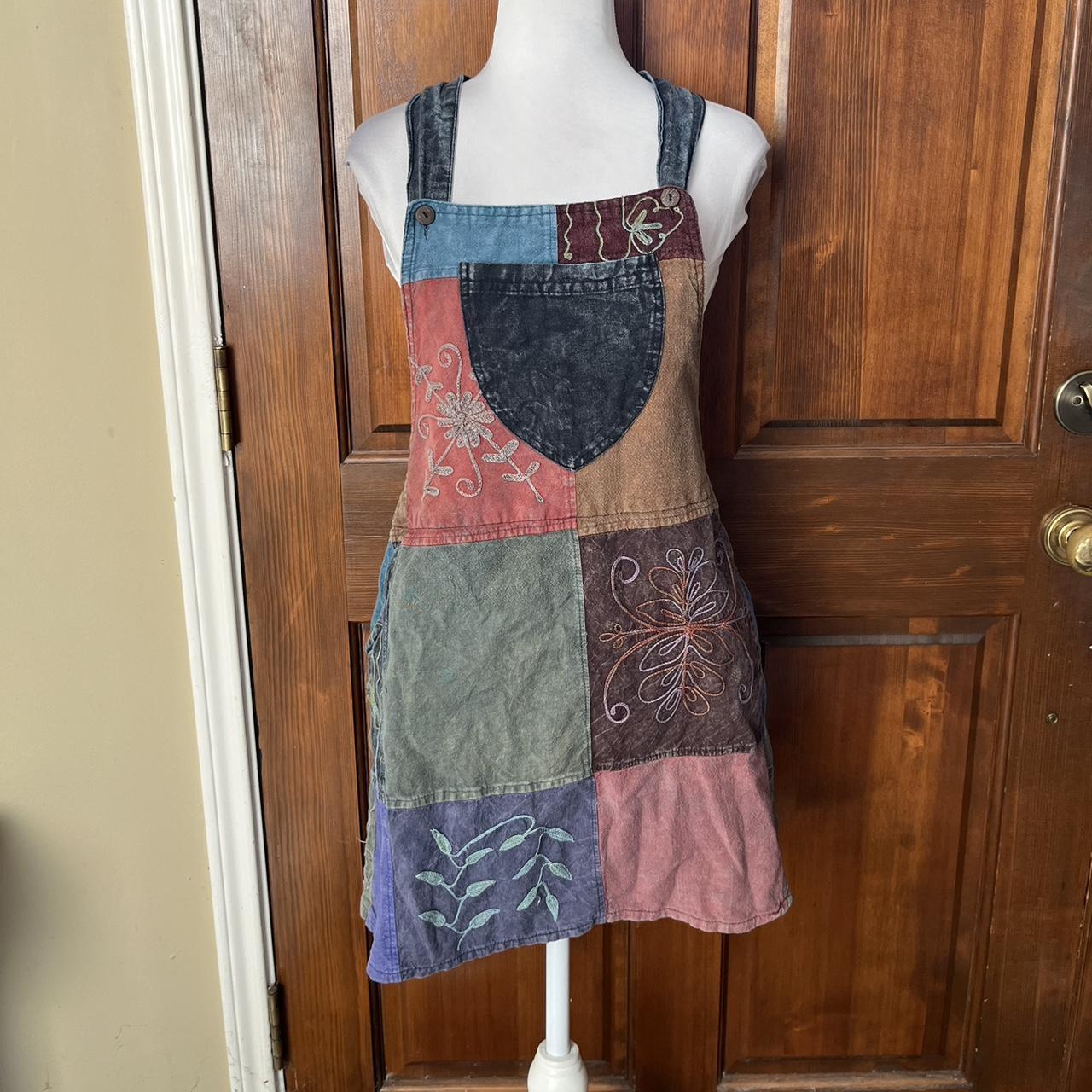 Boho patchwork dress with embroidery brand:... | Depop