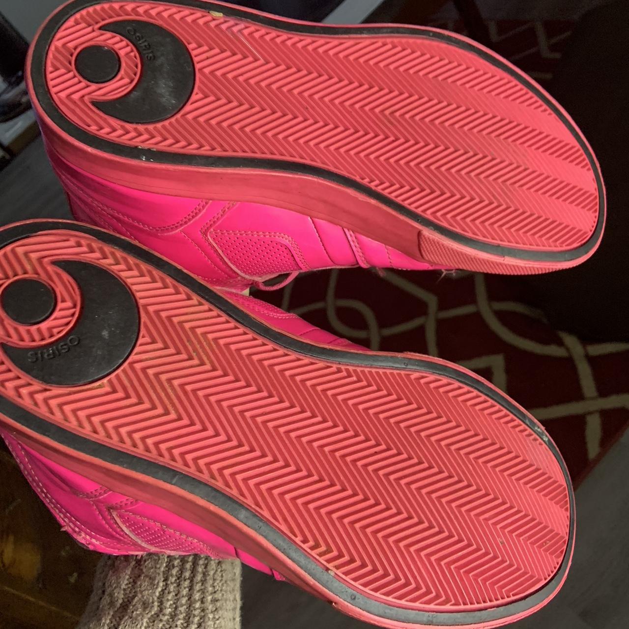 Osiris neon pink sneakers, could put black laces in... - Depop