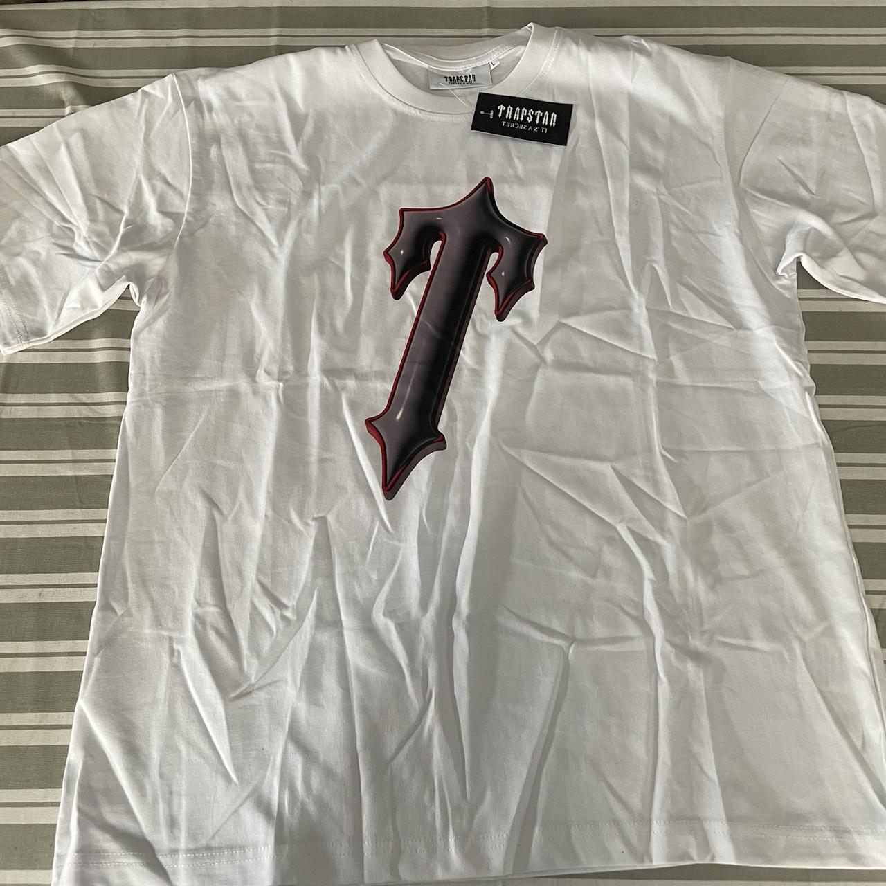 Trapstar T-Logo Tee Colour - White/Red Size -... - Depop