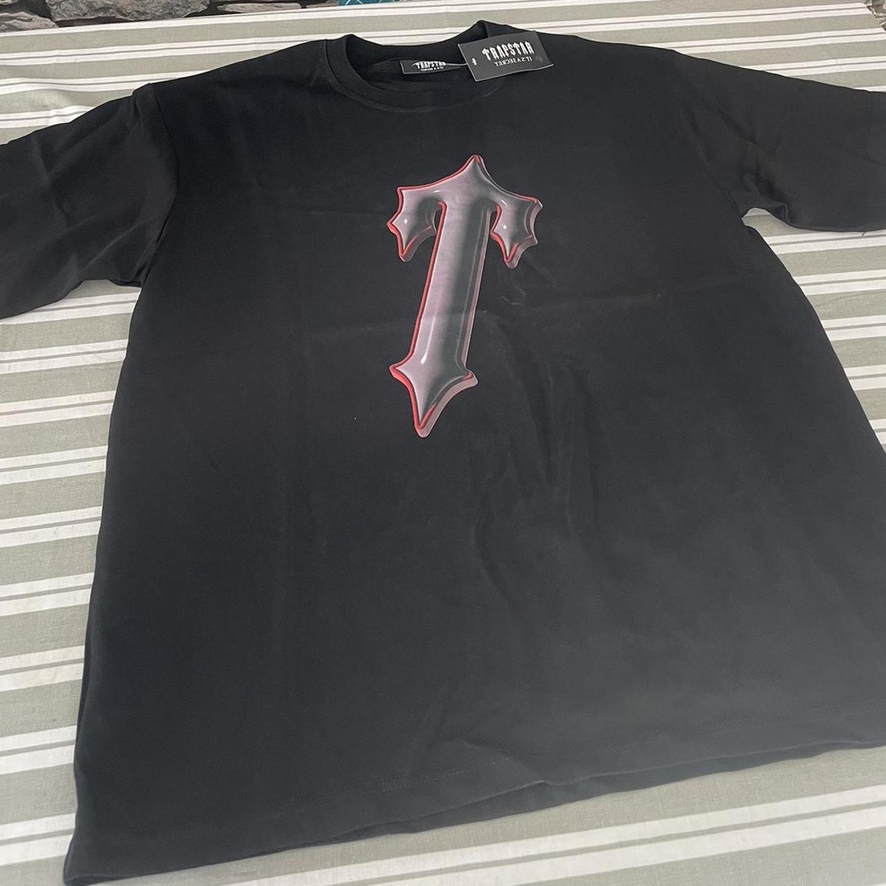 Trapstar T-Logo Tee Colour - Black/Red Size -... - Depop