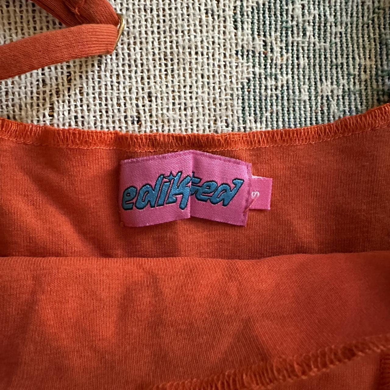 Edikted burnt orange/red tank top going out top - Depop