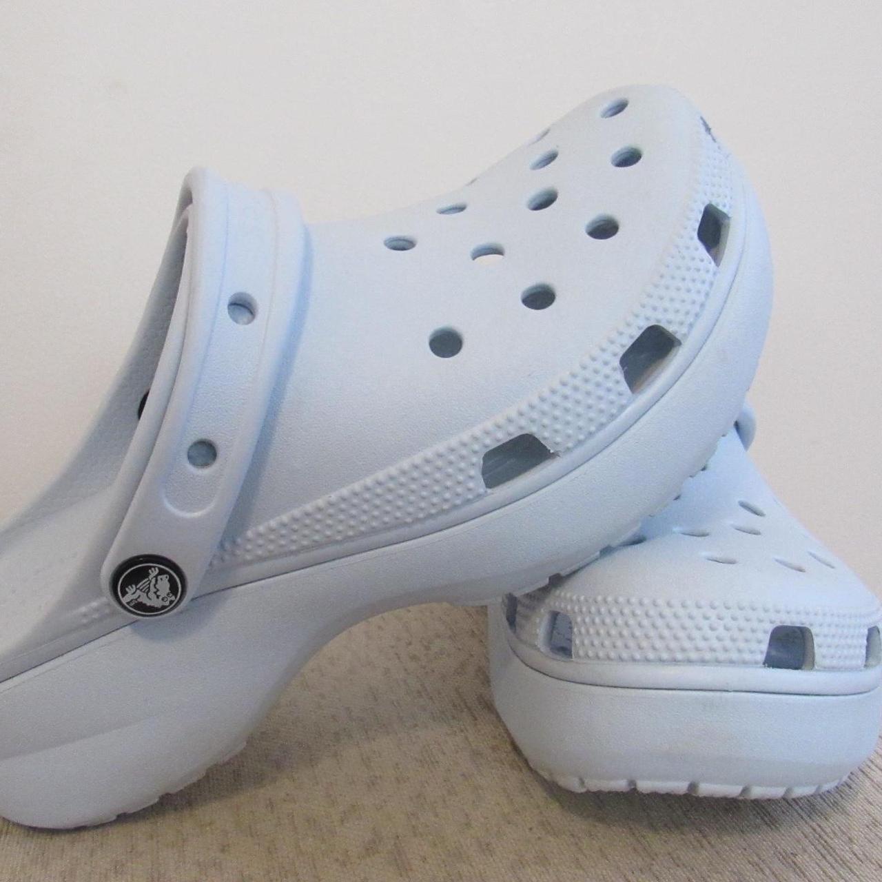 Light blue platform crocs 🩵 Slightly used /... - Depop