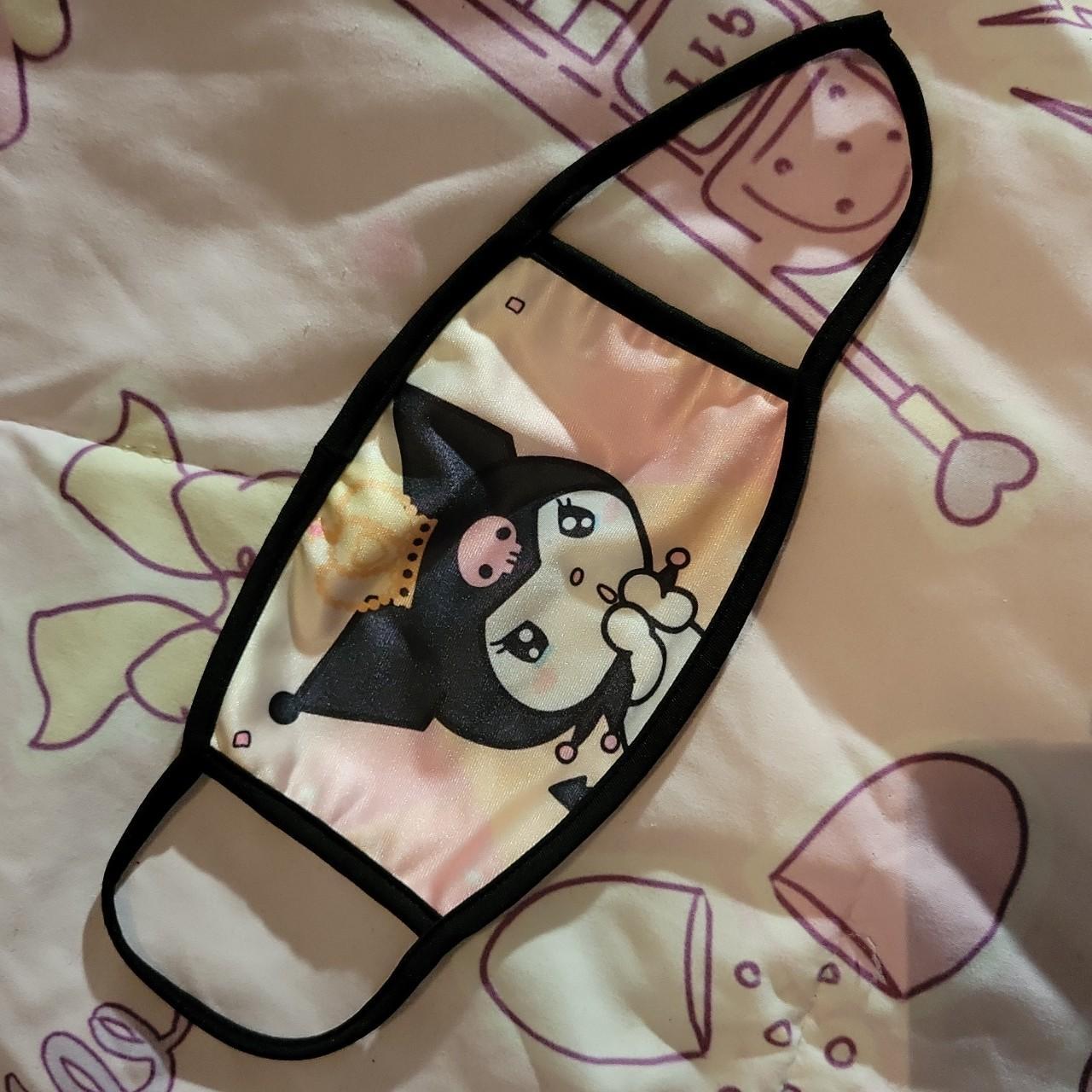 Kuromi fabric face mask Unused Ignore: #kuromi... - Depop