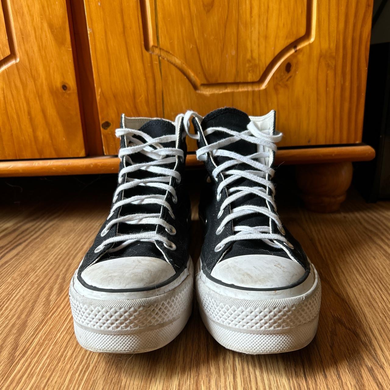 hightop platform converse- • almost new, worn only a... - Depop