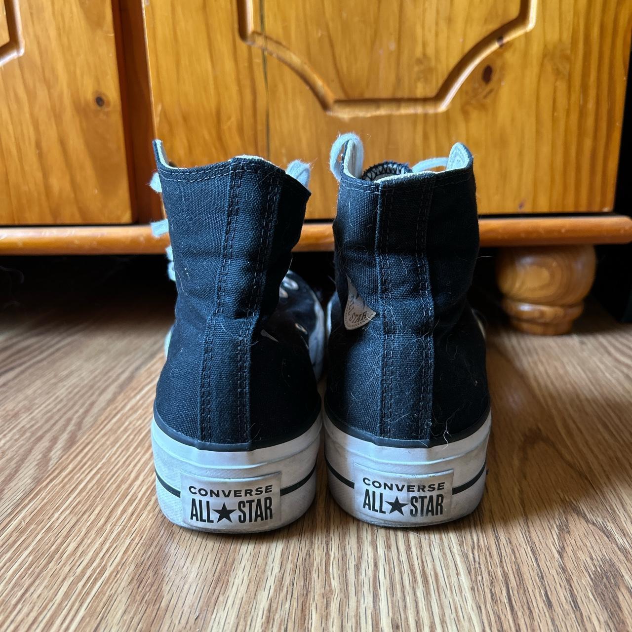 hightop platform converse- • almost new, worn only a... - Depop