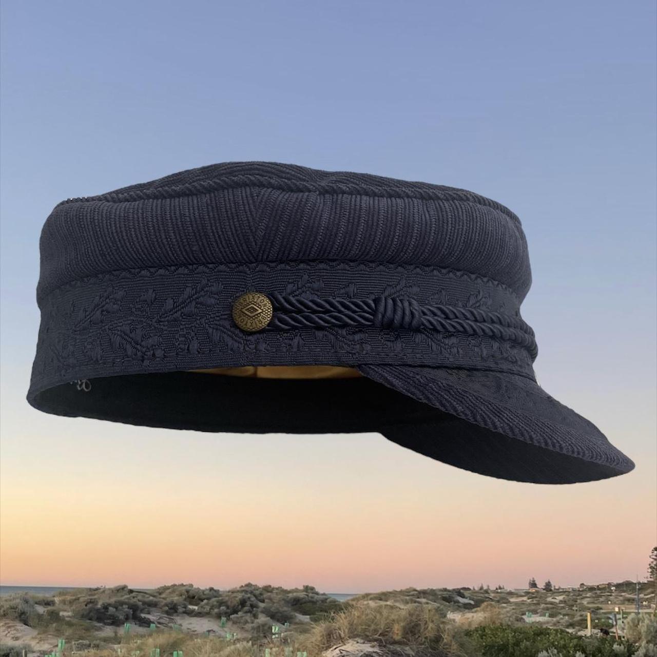 Unisex Brixton fiddler cap in size M Navy blue,... - Depop