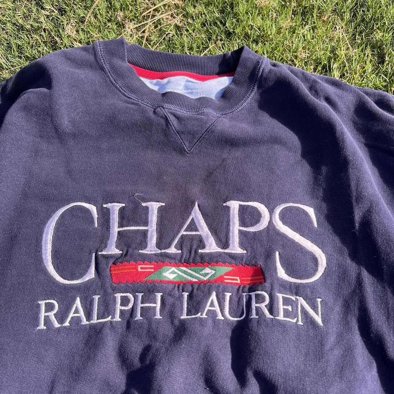 CHAPS RALPH LAUREN VINTAGE NAVY SWEATER * 10/10... - Depop