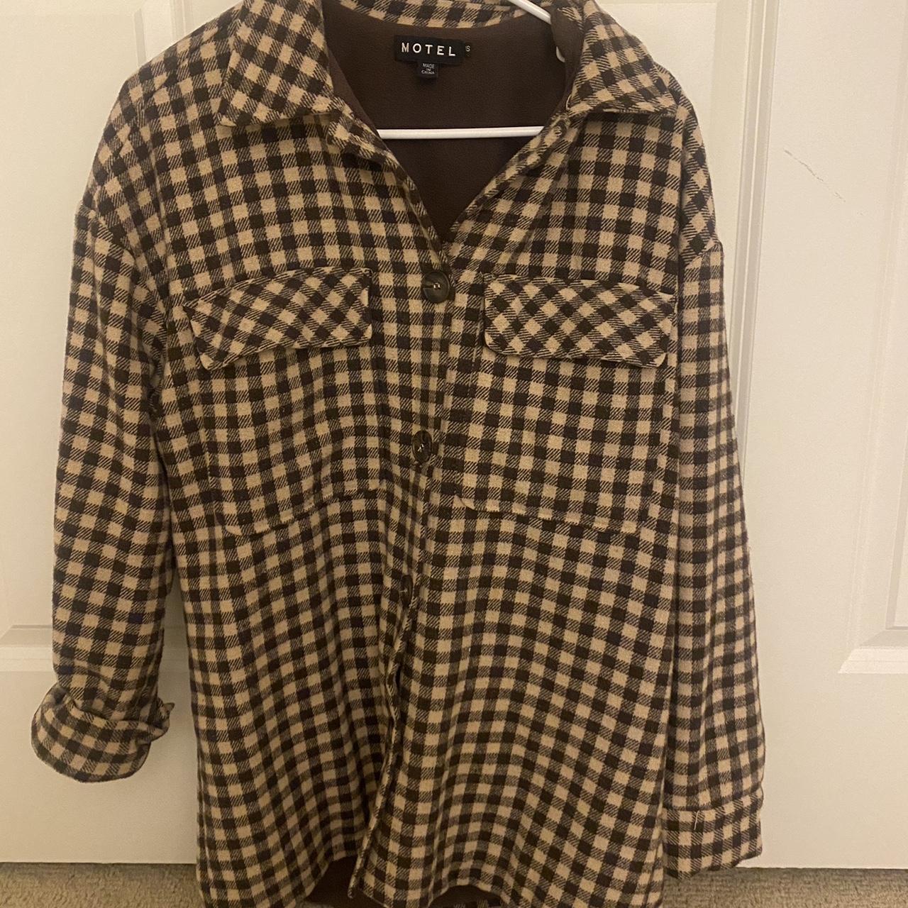 Motel Rocks oversized checked jacket - Depop