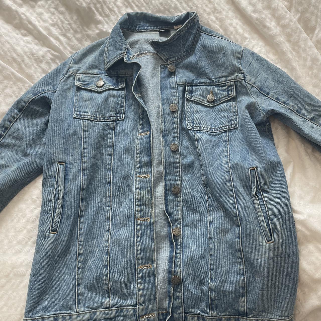urban outfitters oversize denim jacket blue... - Depop