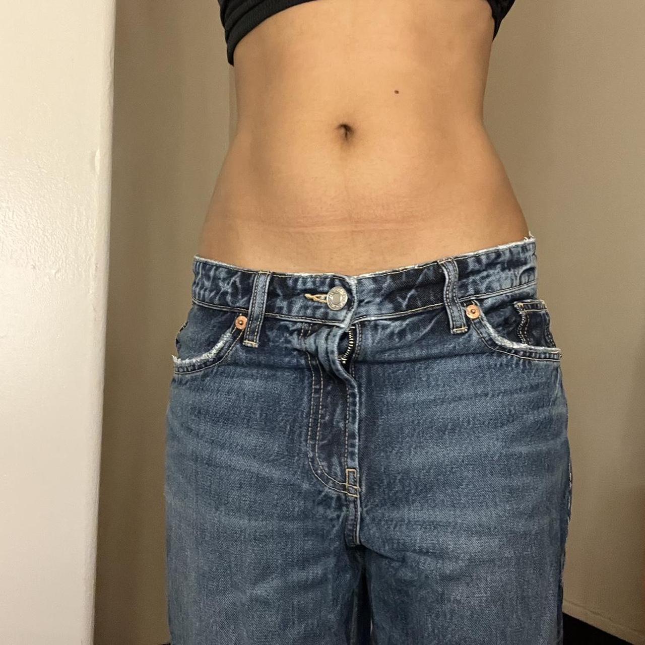 low rise baggy blue zara jeans ️‍🔥 so cute #y2k #zara... - Depop