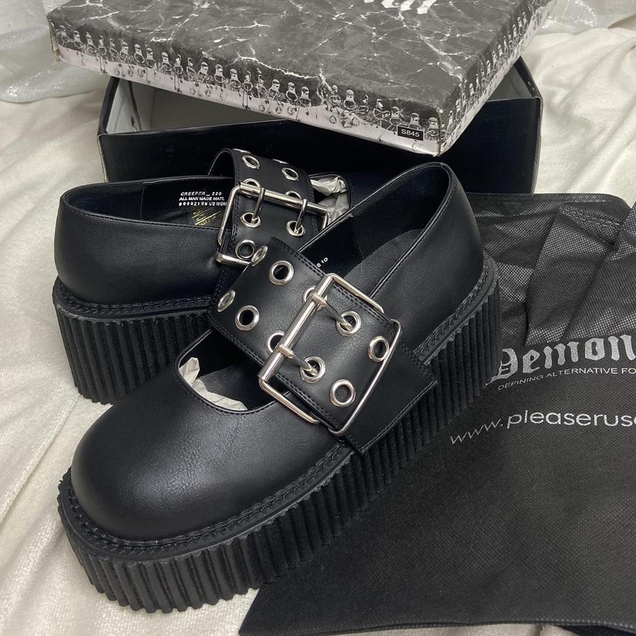 Demonia Creeper-230 size 10 Worn once small scuff... | Depop