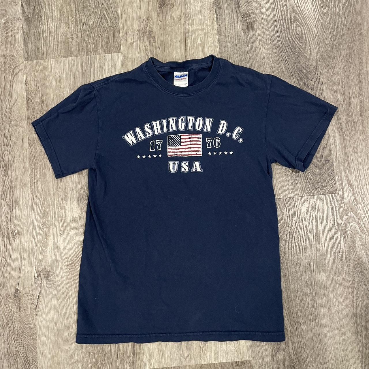 Navy blue Gildan cotton Washington DC graphic tee... | Depop