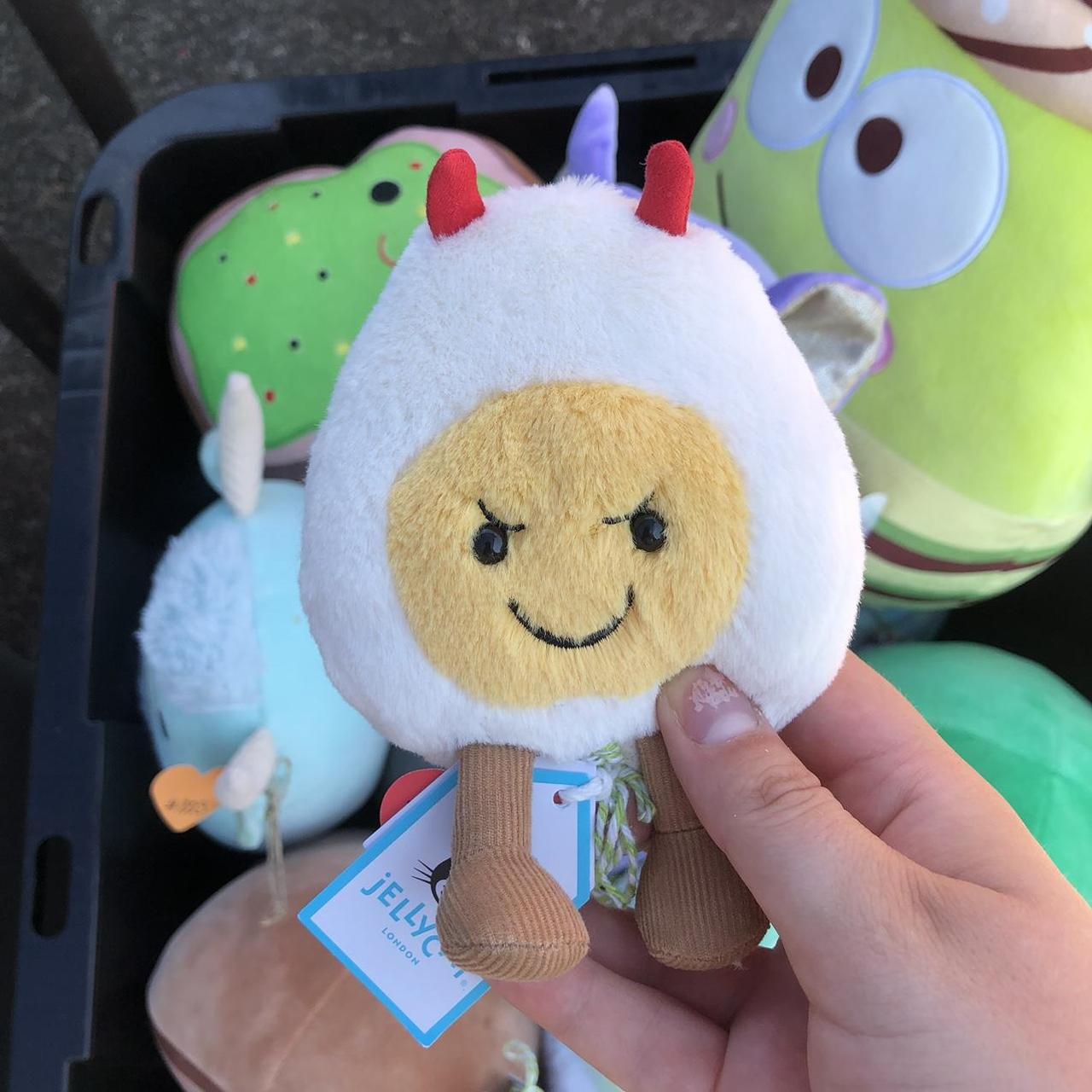 Jellycat deviled egg white and cream plush toy - Depop