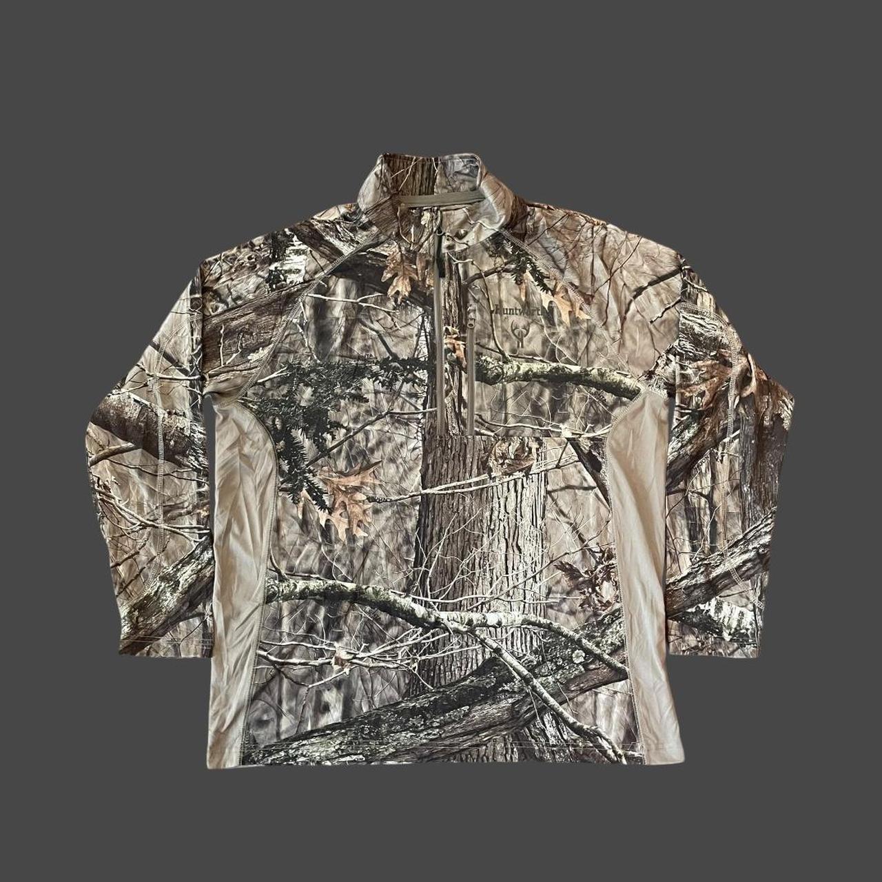 Huntworth Quarter Zip Real Tree Camo Jacket SIZE XL - Depop