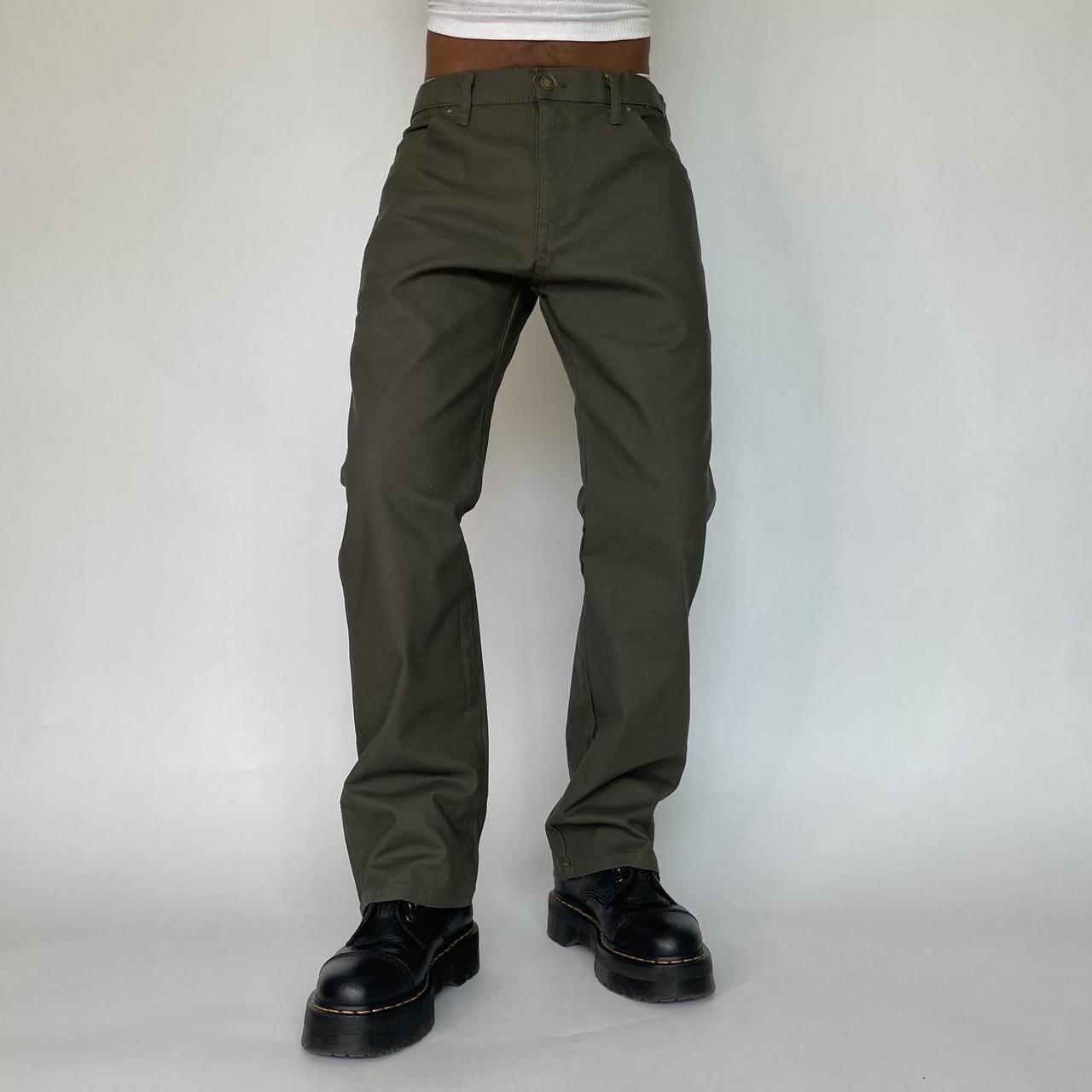 cute khaki olive green quality utility dickies... - Depop