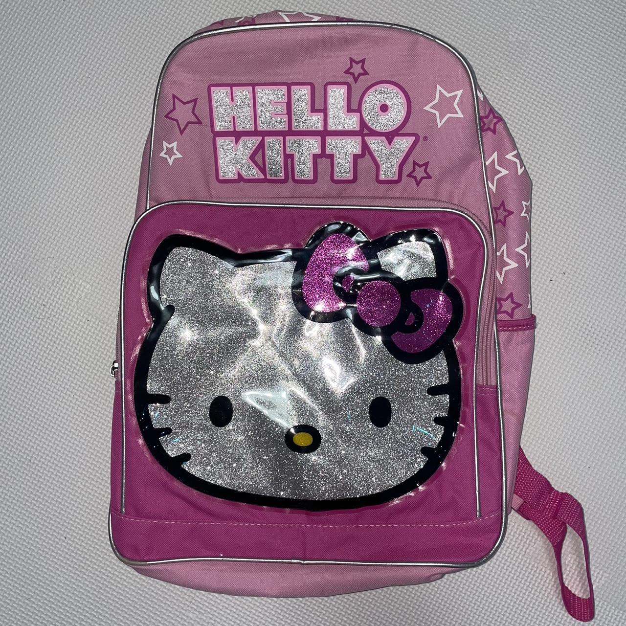 vintage 2000s HELLO KITTY SANRIO brand backpack in... - Depop