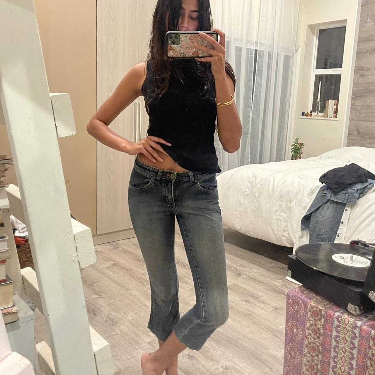 Denim cut off capris best for size 00 perfect condition - Depop