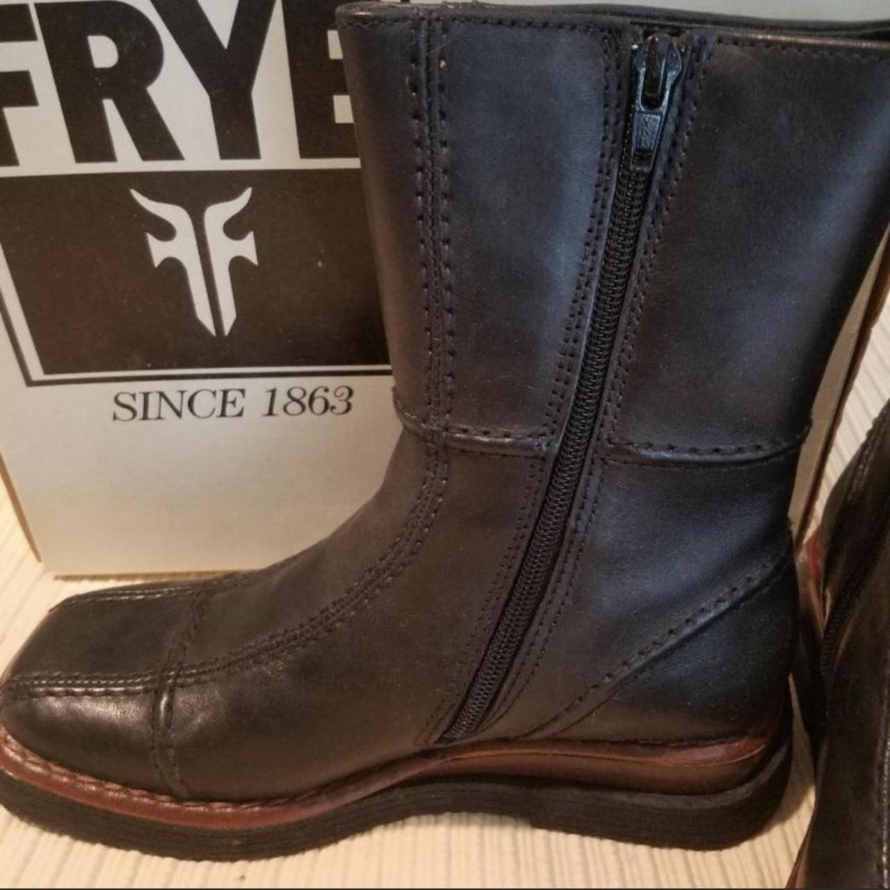 New with box black Frye boots, square toe with... - Depop