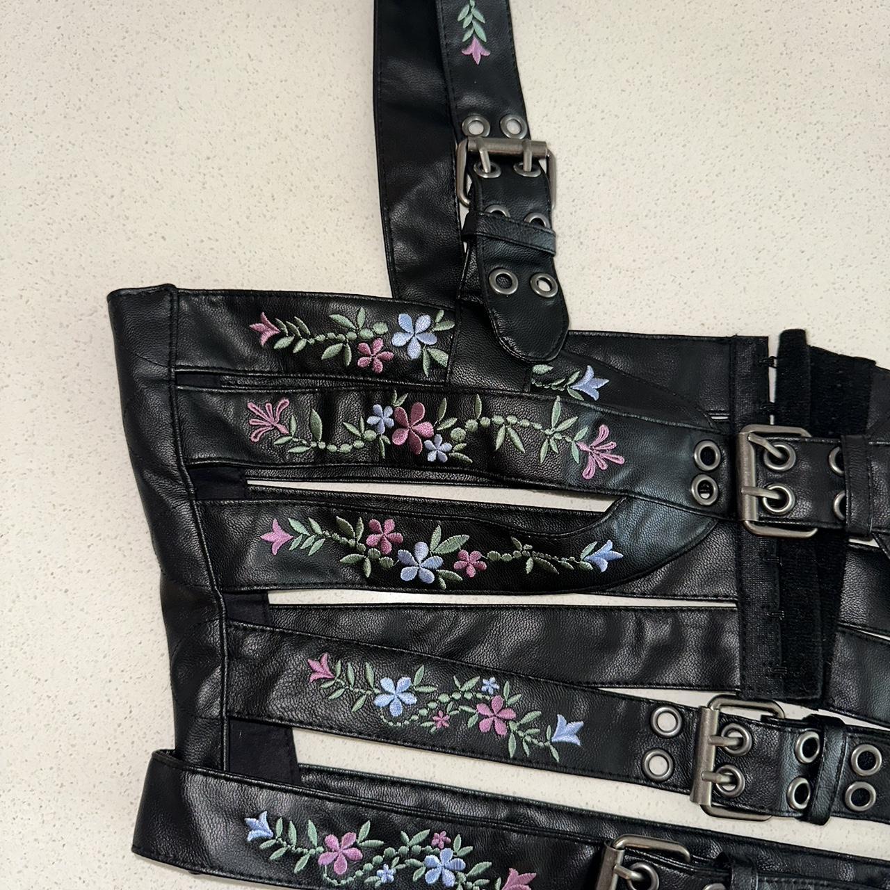 Current mood floral chest harness. L/XL, I'm a 38DD... - Depop
