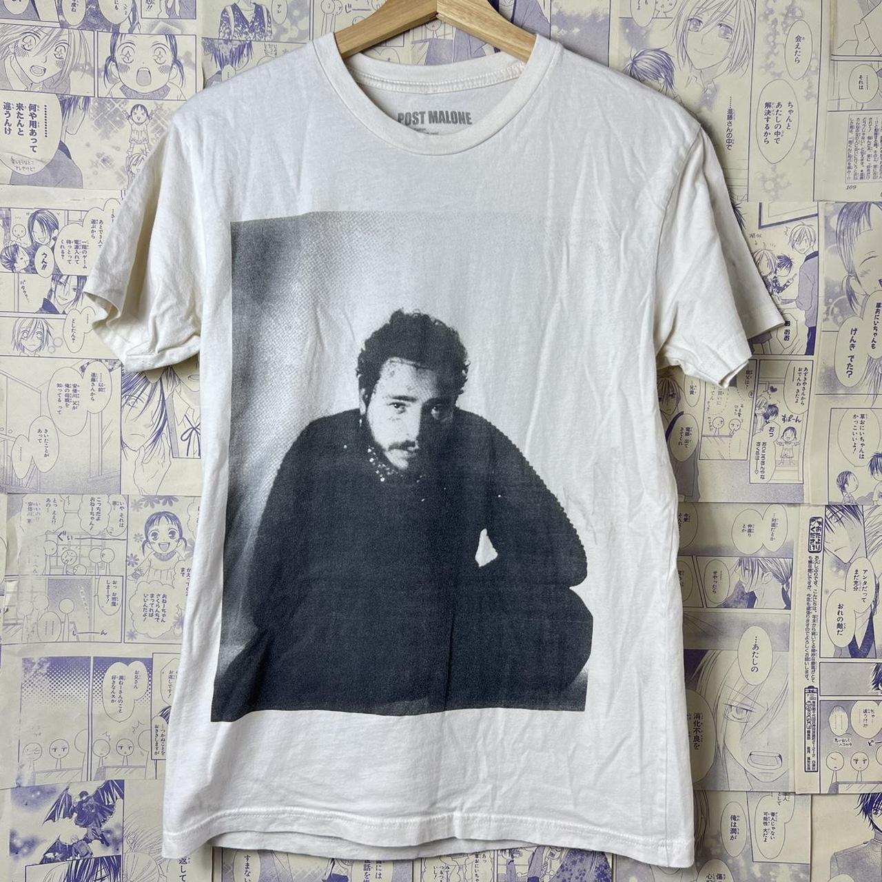 Essential white post Malone runway tour music shirt... - Depop