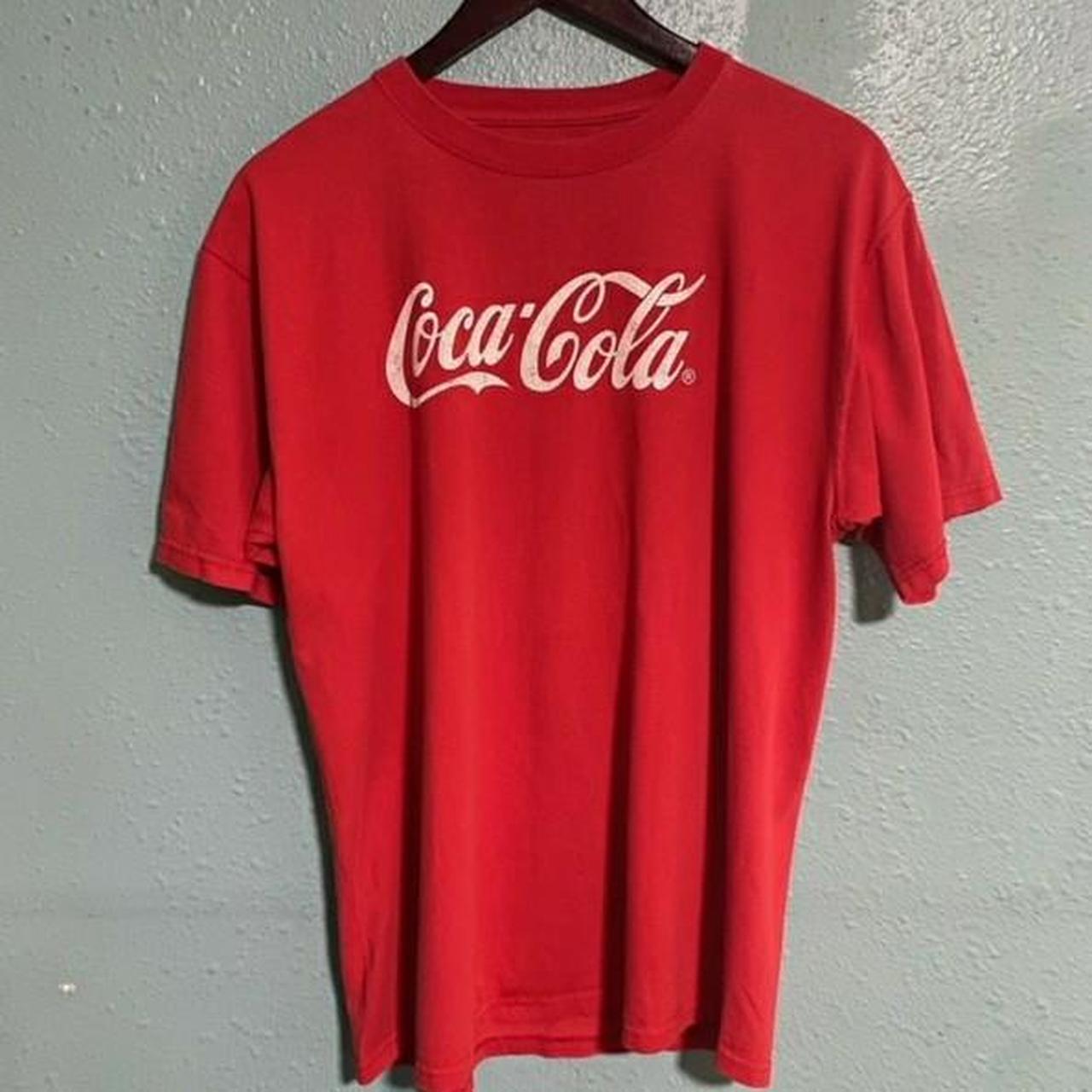 Coca-Cola Men's Red and White T-shirt | Depop