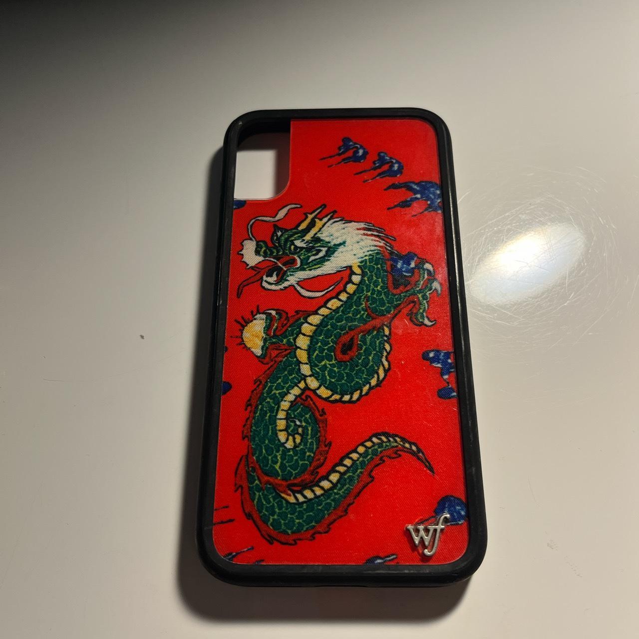 Red dragon wildflower iPhone X case Slight... - Depop