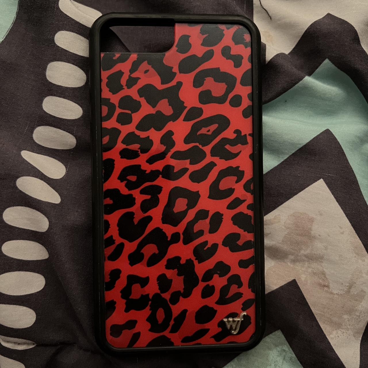 limited edition red leopard print wildflower case... | Depop