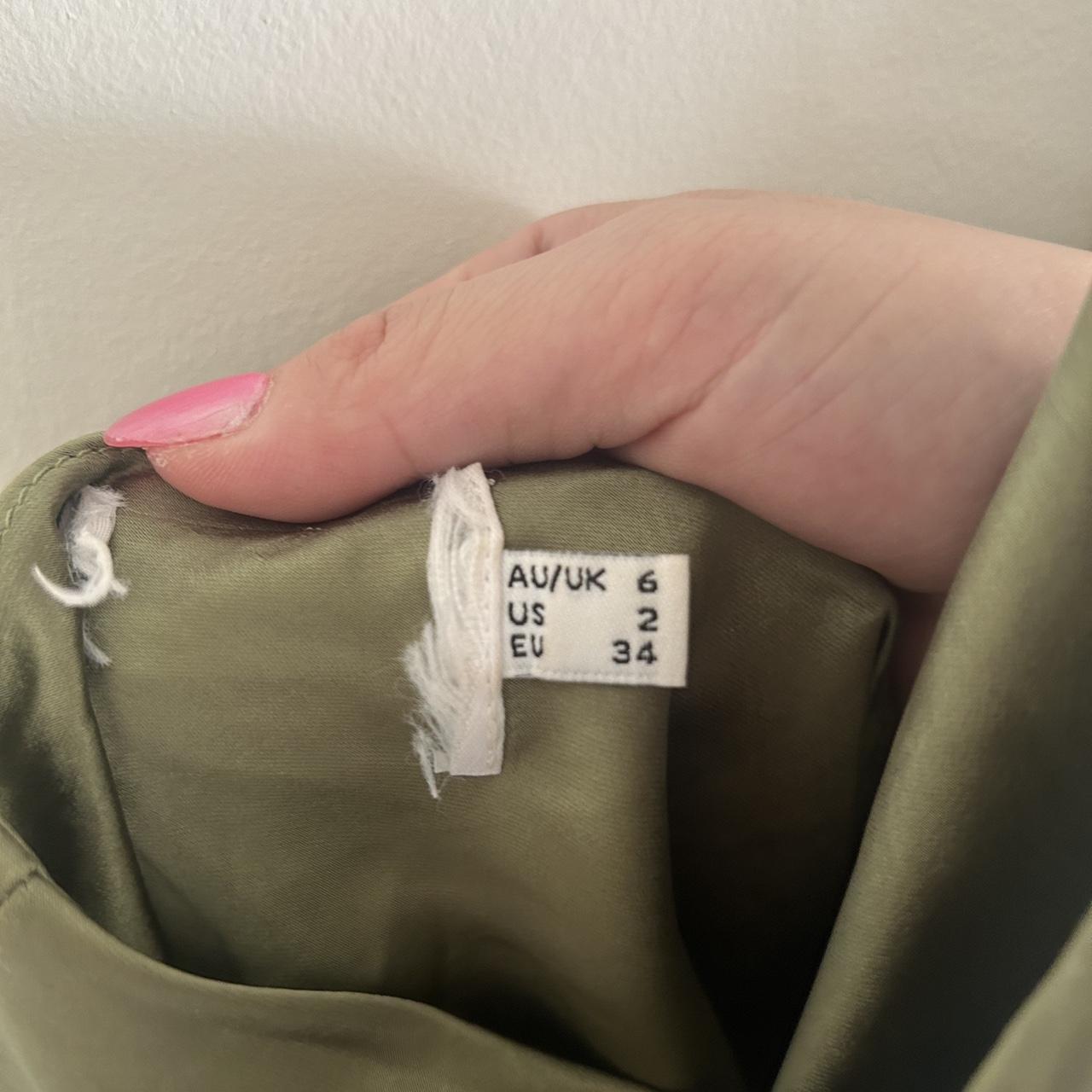 Princess Polly Crawl Neck Silk Green Maxi Dress - Depop