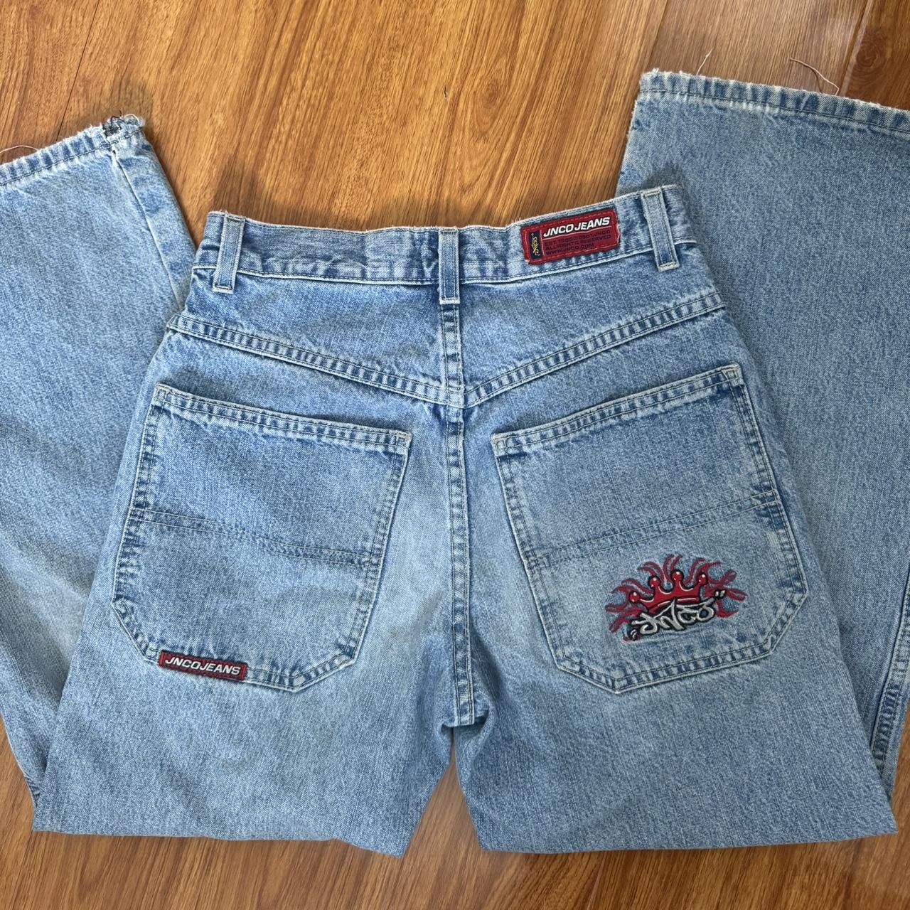 vintage jnco crown tribal jeans -in good... - Depop