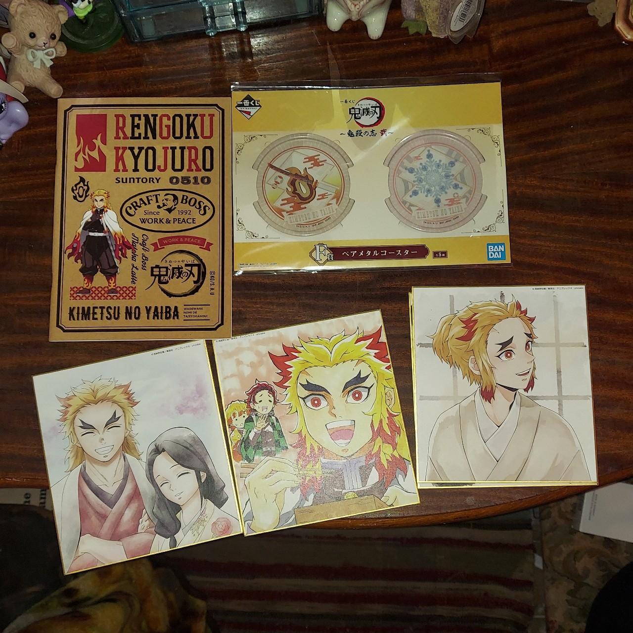 Demon Slayer Kyojuro Rengoku set 4 trading cards, 1... - Depop