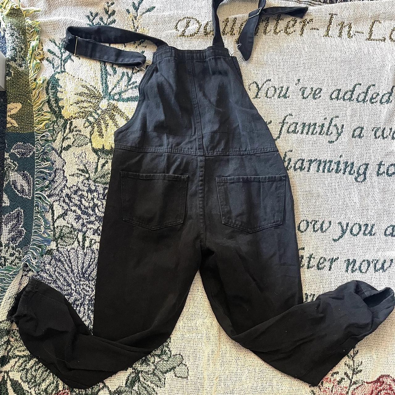 Brandless black overalls! really cute but meant for... - Depop