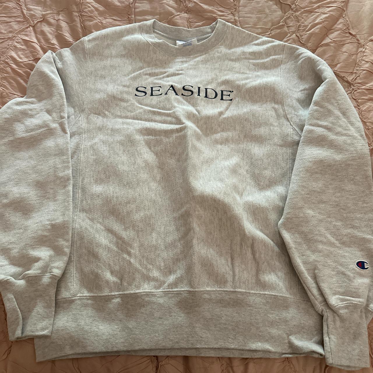 grey Seaside crewneck super thick and good... - Depop