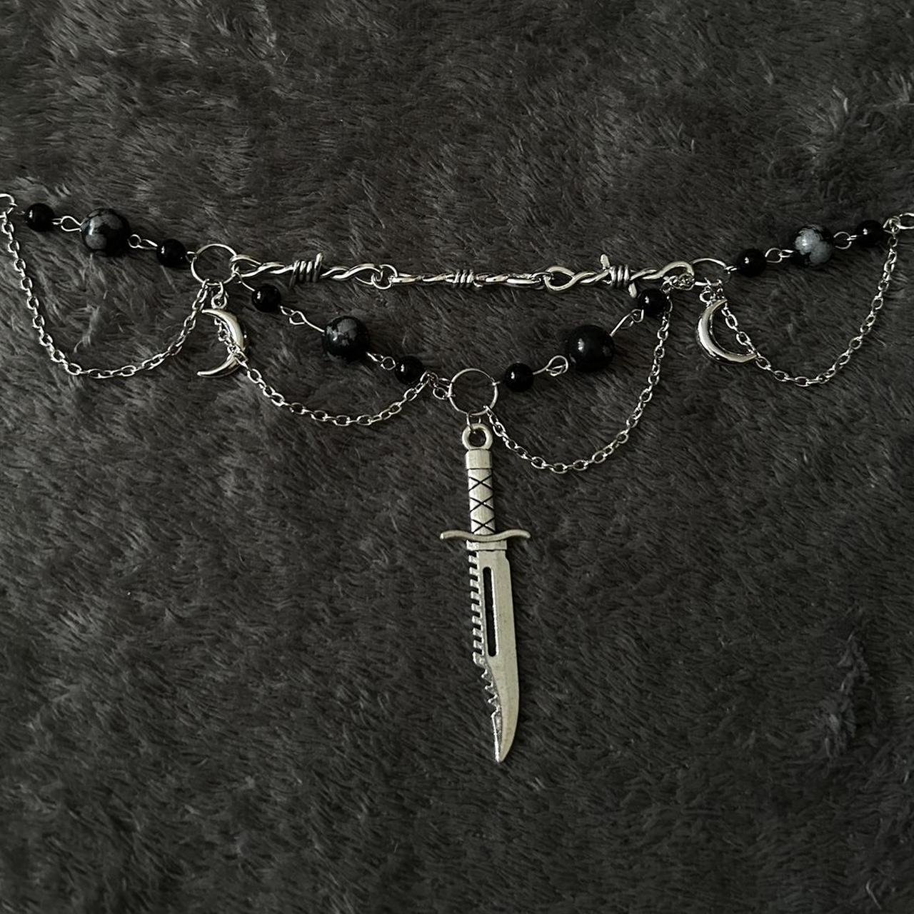 “Mystic Scream” chain Handmade gothic choker chain,... - Depop