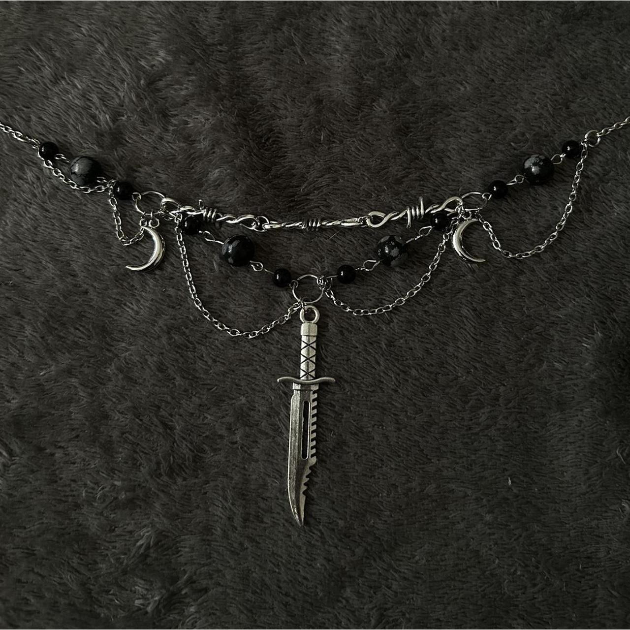 “Mystic Scream” chain Handmade gothic choker chain,... - Depop