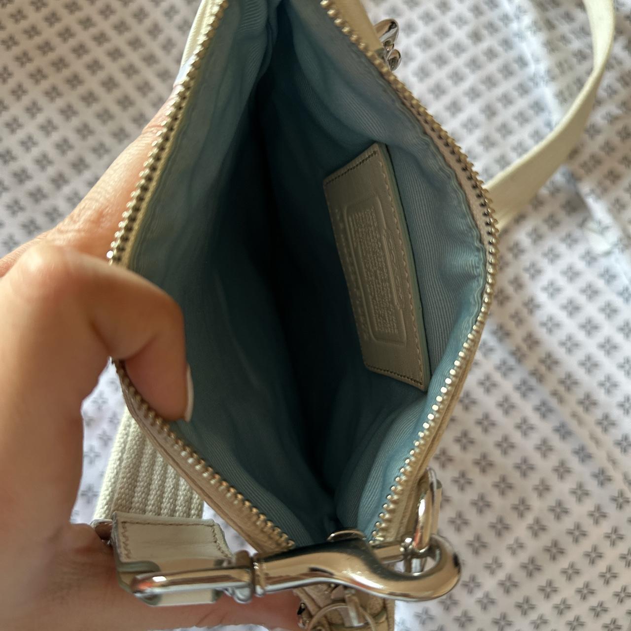 Coach Signature C White Mini C Floral Crossbody... - Depop