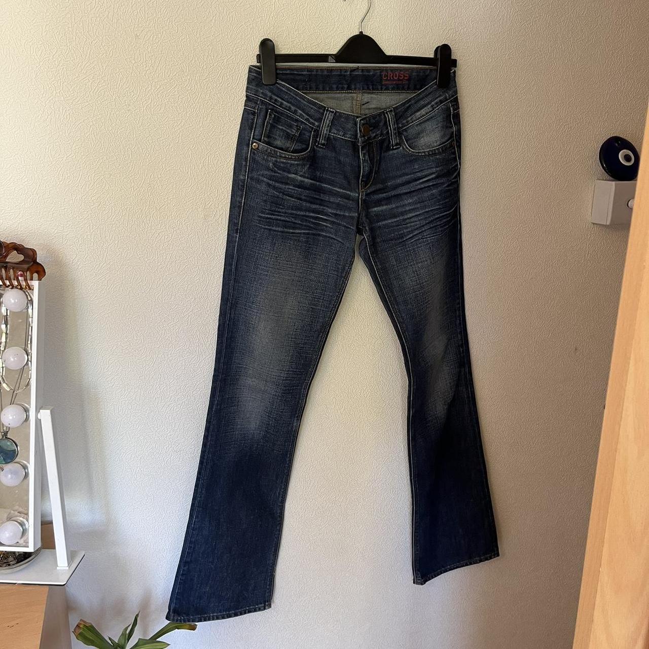 skinny low rise jeans W28 L34 Y2k - Depop