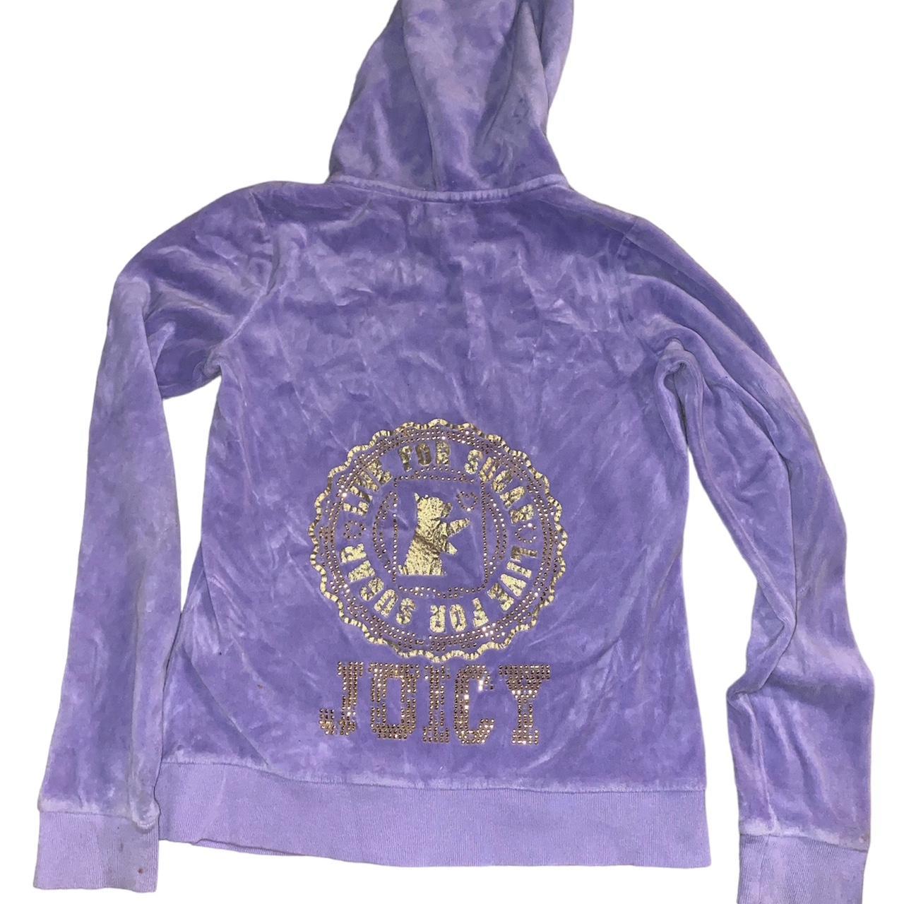 VINTAGE JUICY VELOUR TRACK JACKET IN LILAC PURPLE... - Depop