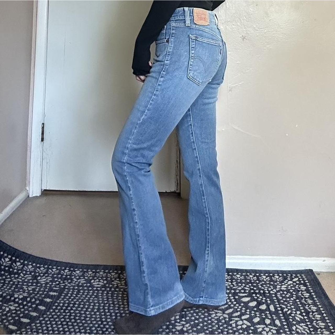 Levi’s Low rise bootcut jean Light wash Has distress - Depop
