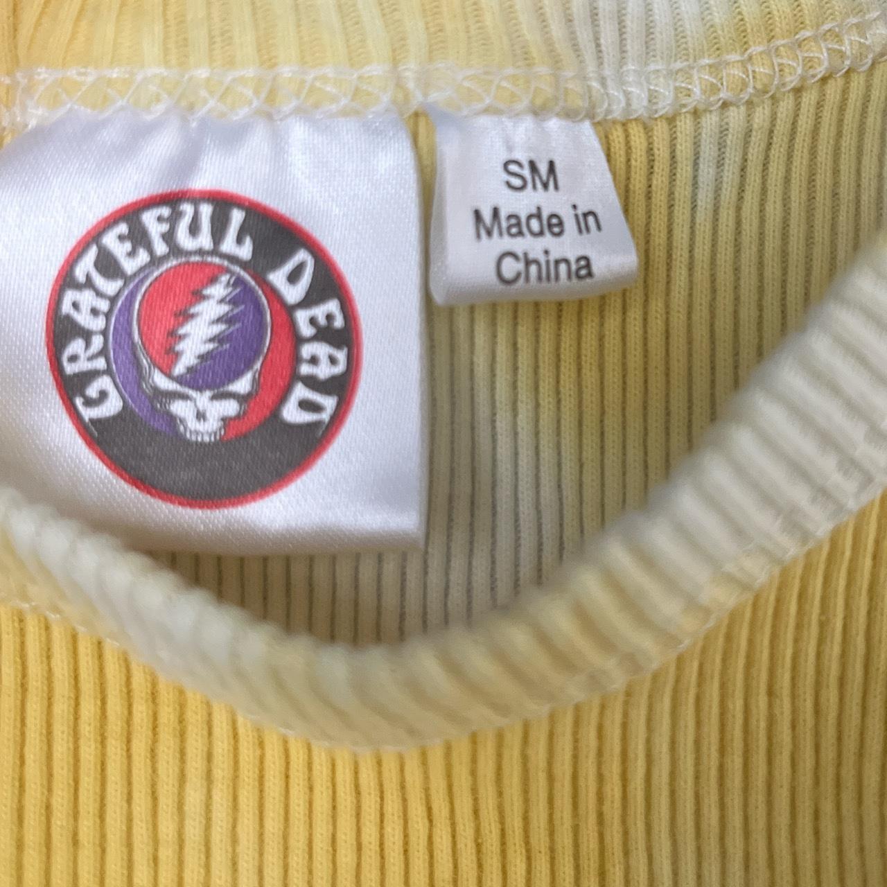 Grateful Dead yellow tie dye tank top, fits very... - Depop